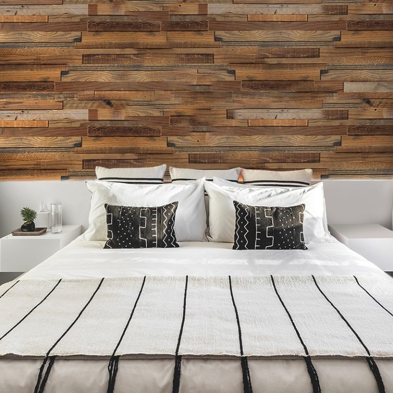 Plus Timber | 3D Reclaimed Rustic Peel and Stick Planks | Real Wood ...